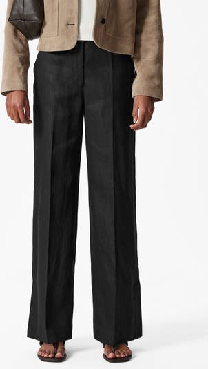 & Other Stories Pressed Crease Wide Leg Linen Trousers | Nordstrom
