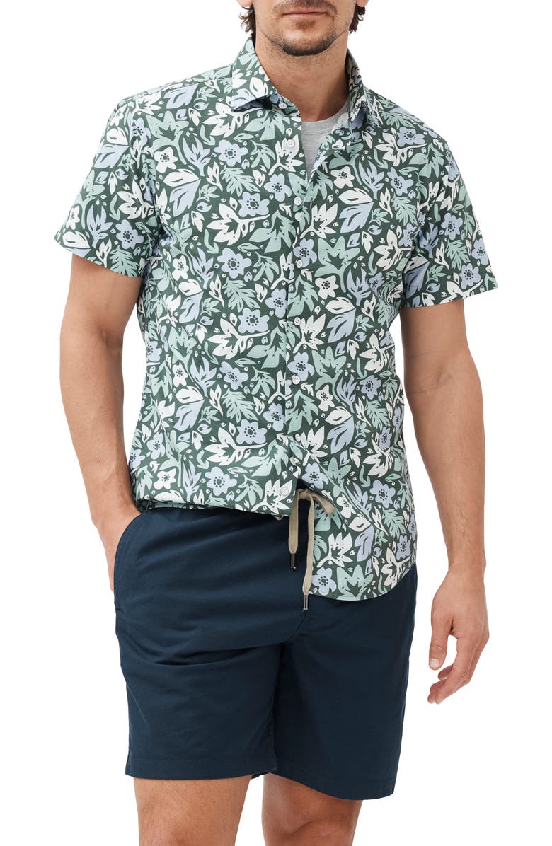 Rodd & Gunn Thurlestone Sports Fit Floral Short Sleeve Button-Up Shirt ...