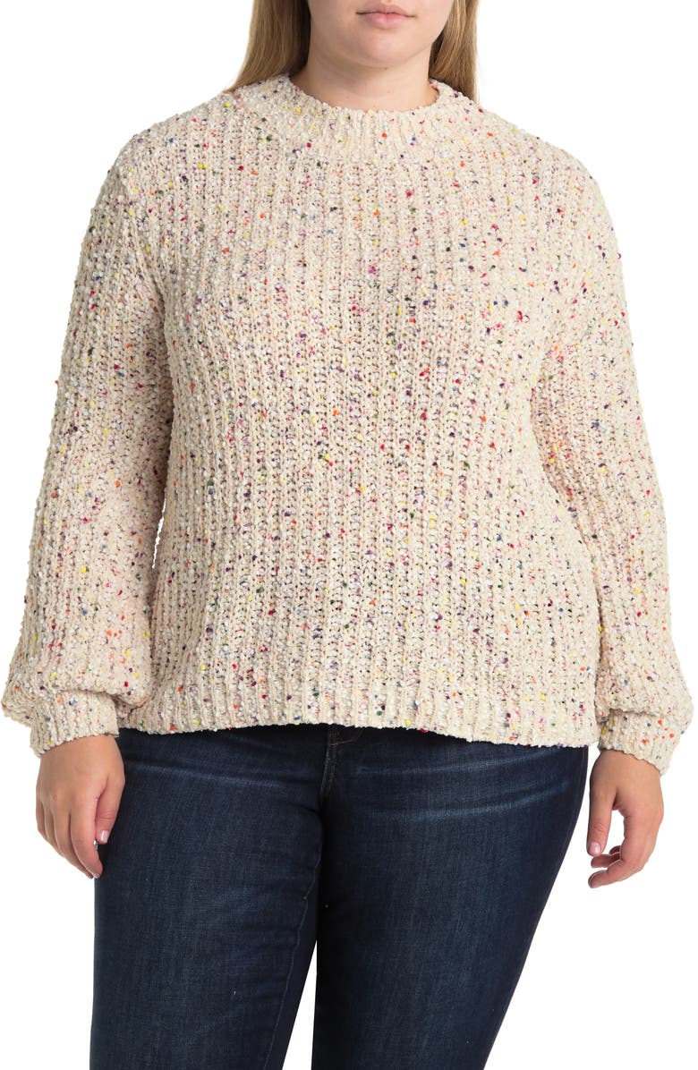 Single Thread Popcorn Chenille Volume Sleeve Sweater | Nordstromrack