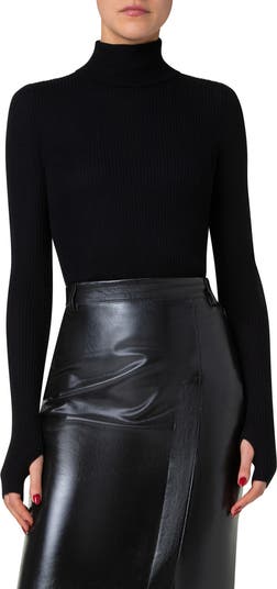 Akris Cashmere & Silk Fine Rib Turtleneck Sweater | Nordstrom Akris Cashmere & Silk Fine Rib Turtleneck Sweater | Nordstrom