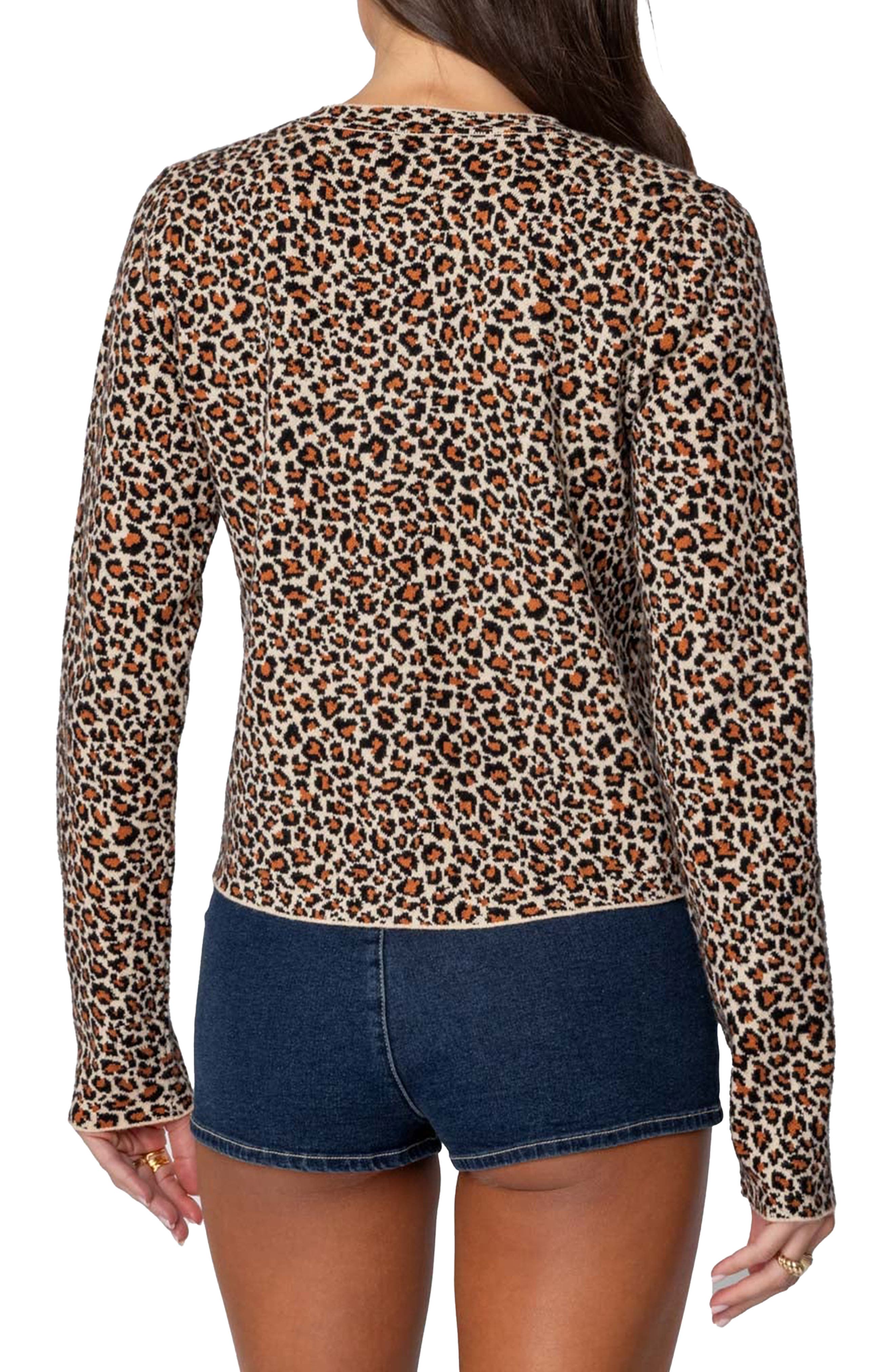 EDIKTED Leopard Print Cardigan | Nordstrom