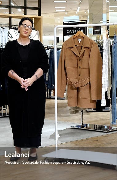 FRAME Melton Belted Safari Jacket | Nordstromrack