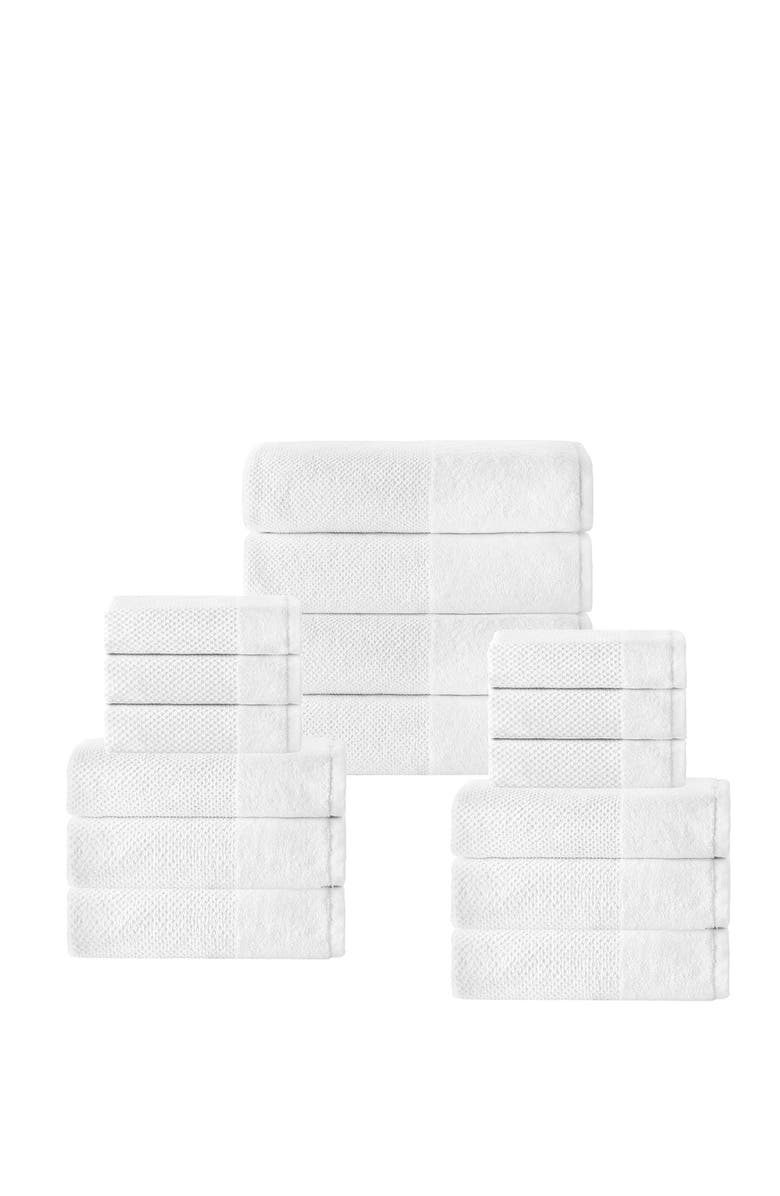 ENCHANTE HOME Incanto Turkish Cotton 16-Piece Towel Set - White ...