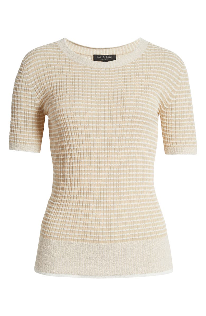 rag & bone Kilee Stripe Short Sleeve Sweater | Nordstromrack