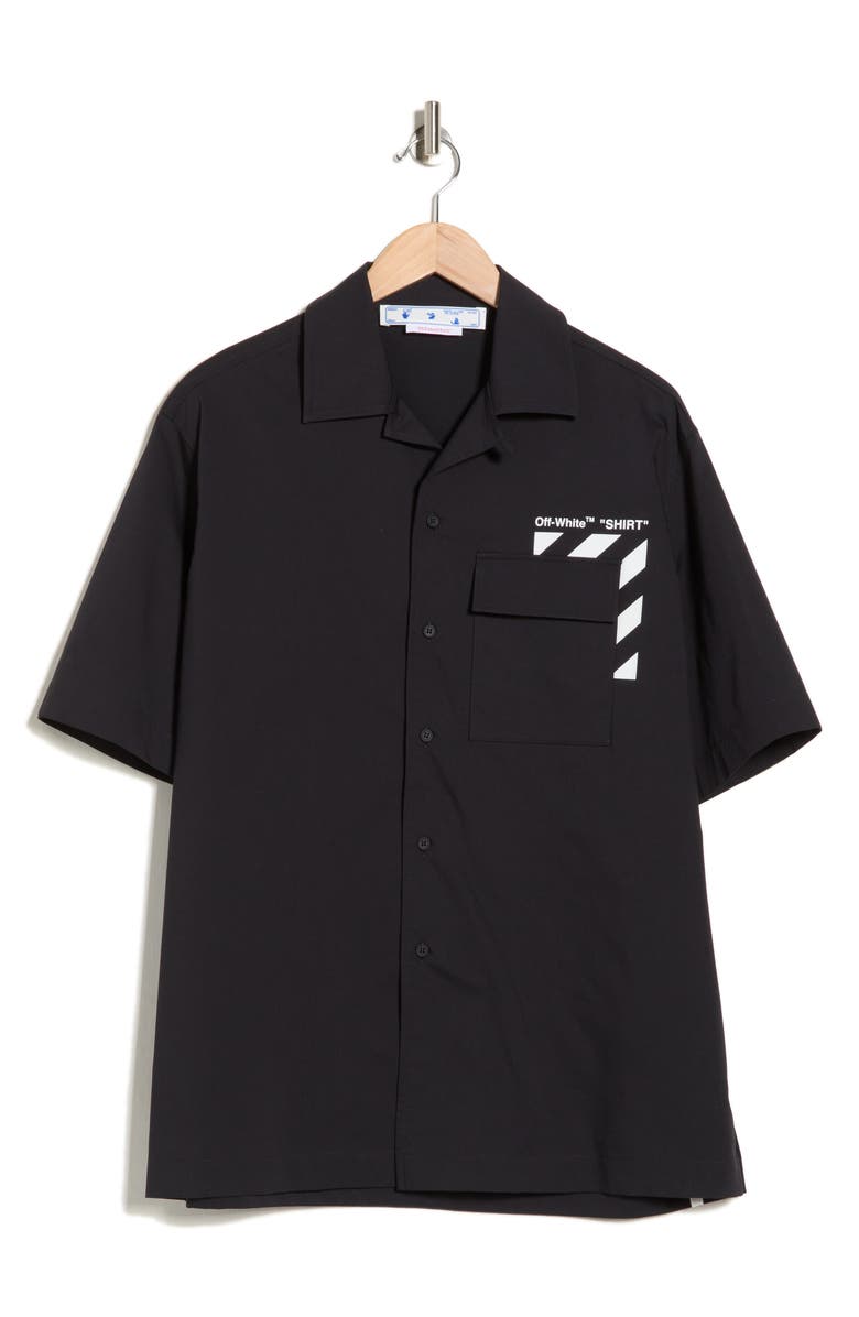 Off-White Diagonal Pocket Holiday Button-Up Shirt | Nordstromrack