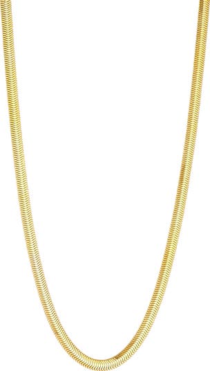 HAWLEY ST 14K Yellow Gold Diamond Cut Snake Chain Necklace | Nordstromrack