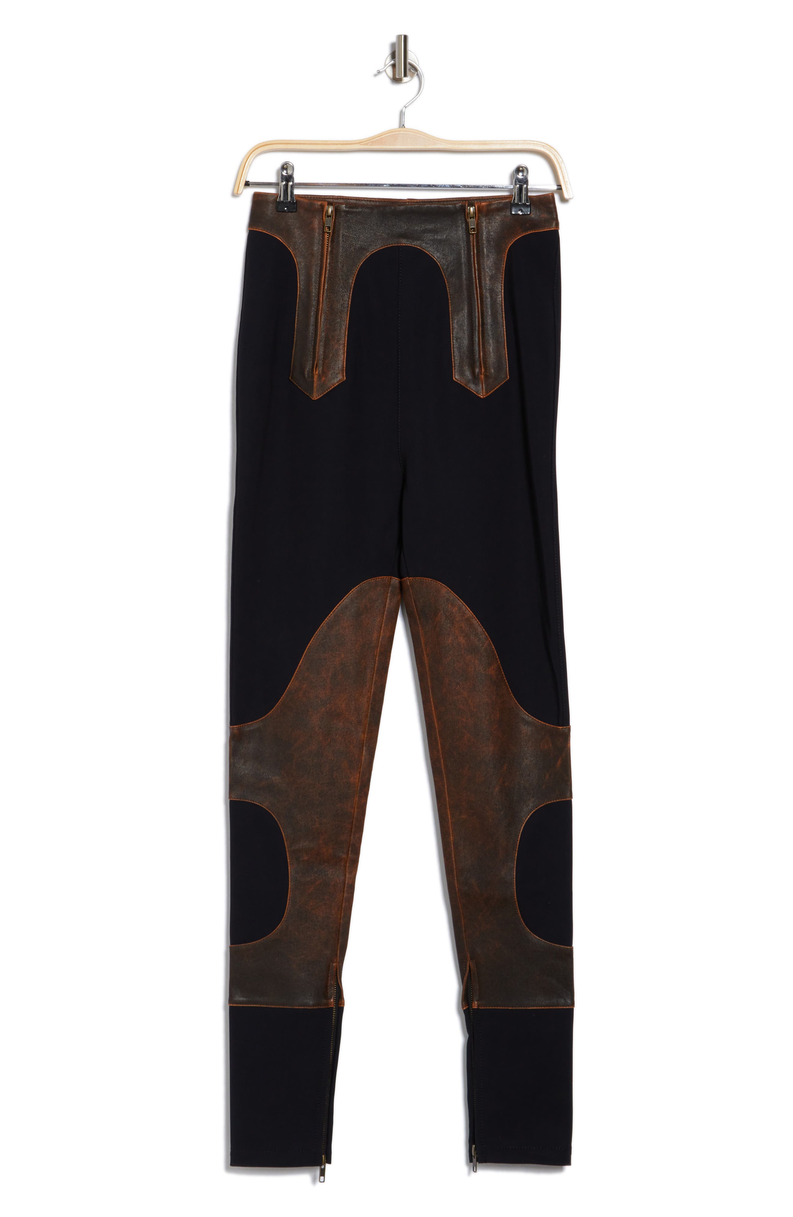 FRAME Leather Combo Pants | Nordstromrack