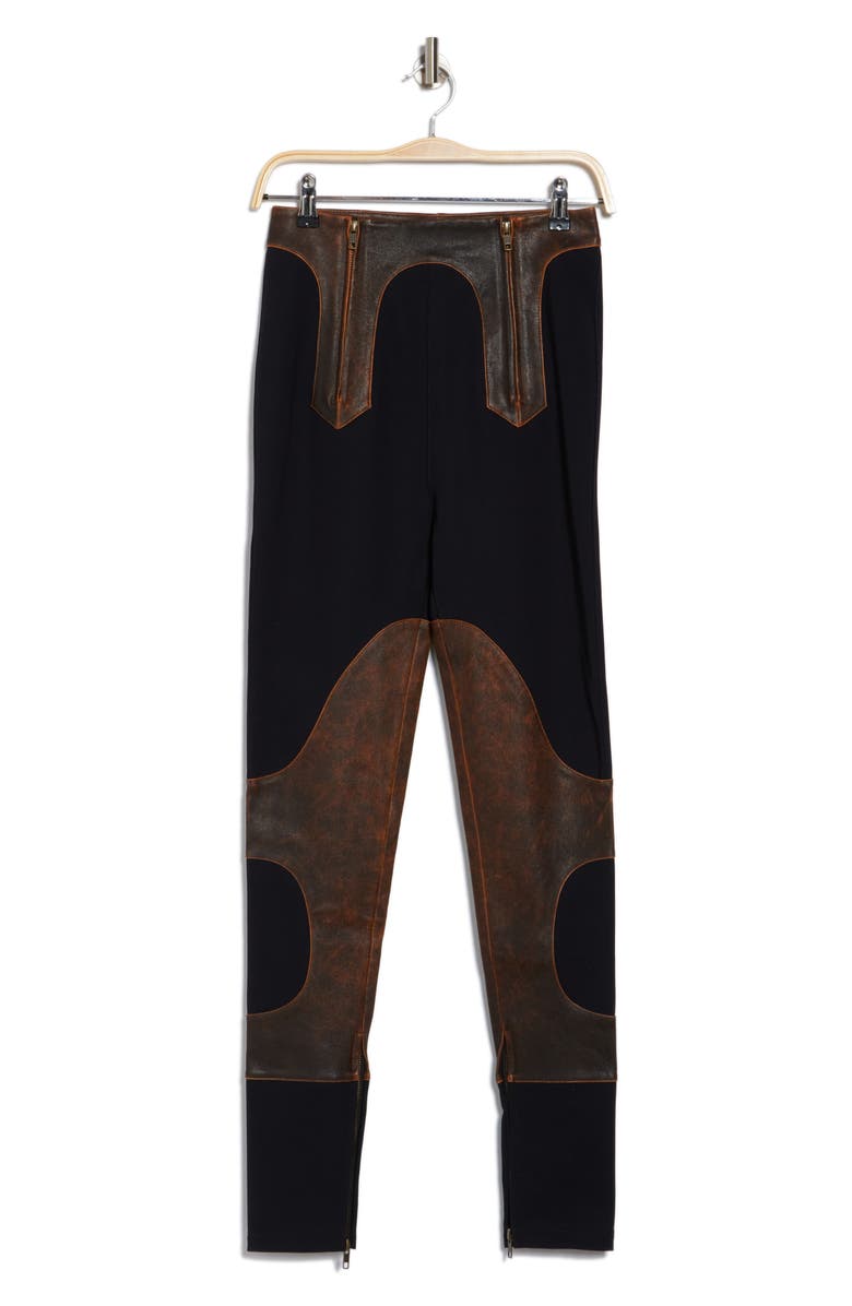 FRAME Leather Combo Pants | Nordstromrack