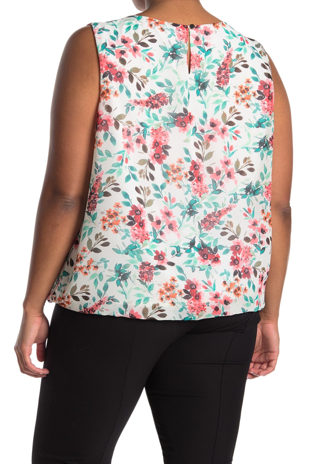 Calvin Klein Pleated Floral Printed Tank | Nordstromrack