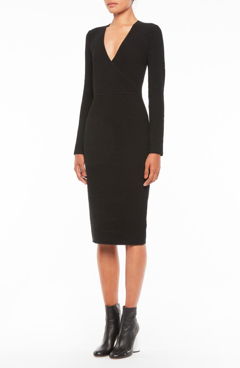 Emporio Armani Ottoman Stitch Long Sleeve Wool Dress | Nordstromrack