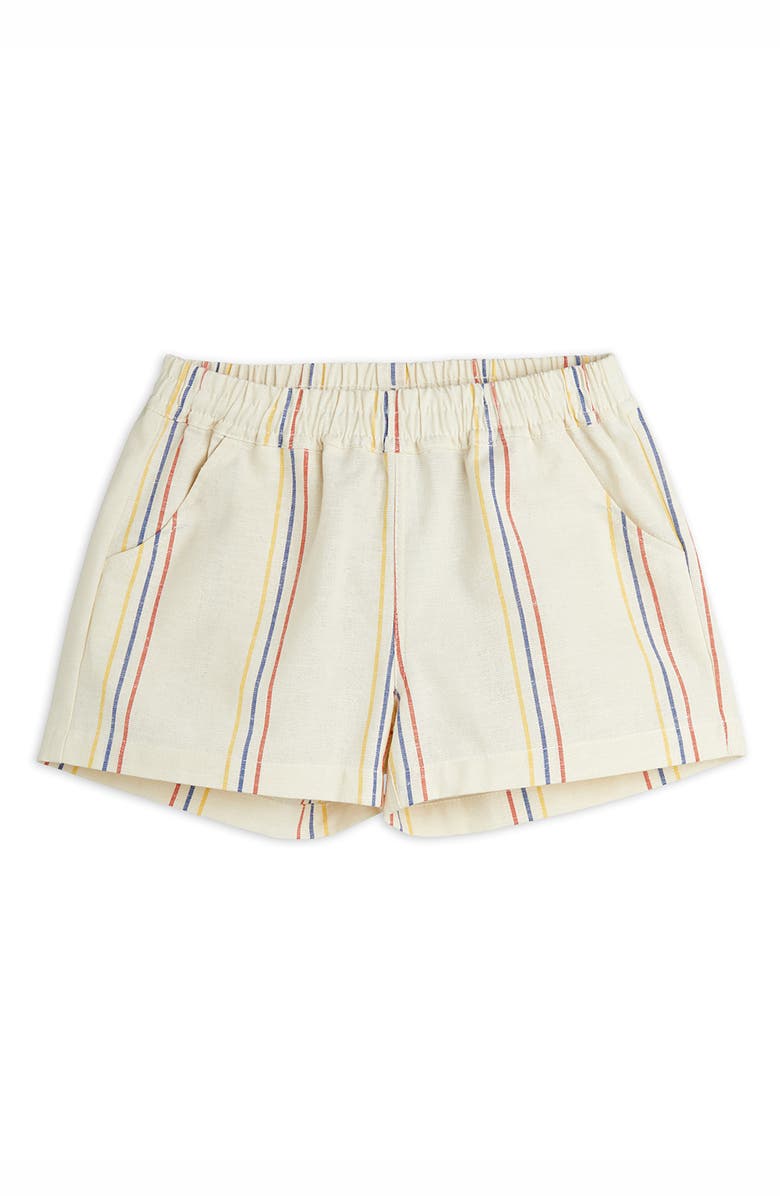 Mini Rodini Kids' Stripe Organic Cotton & Linen Shorts | Nordstromrack
