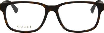 Gucci Core 55mm Square Optical Frames | Nordstromrack
