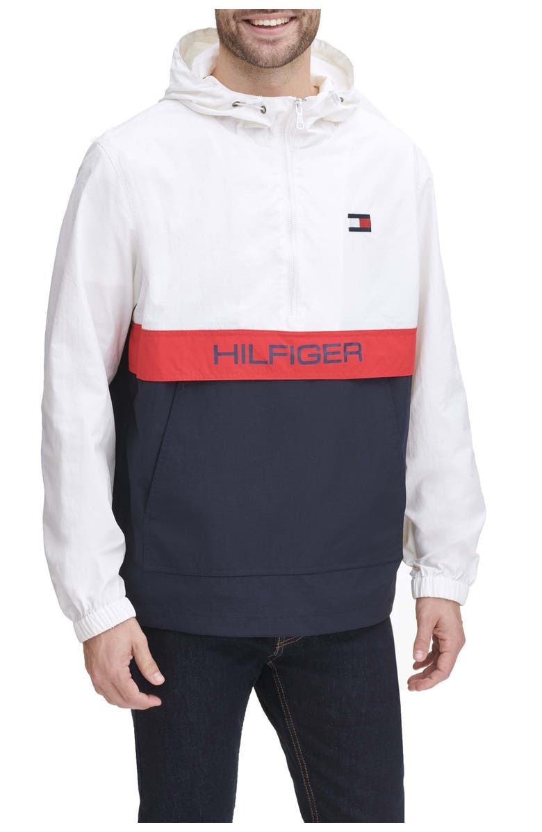 Tommy Hilfiger Taslan Colorblock Water Resistant Hooded Jacket ...