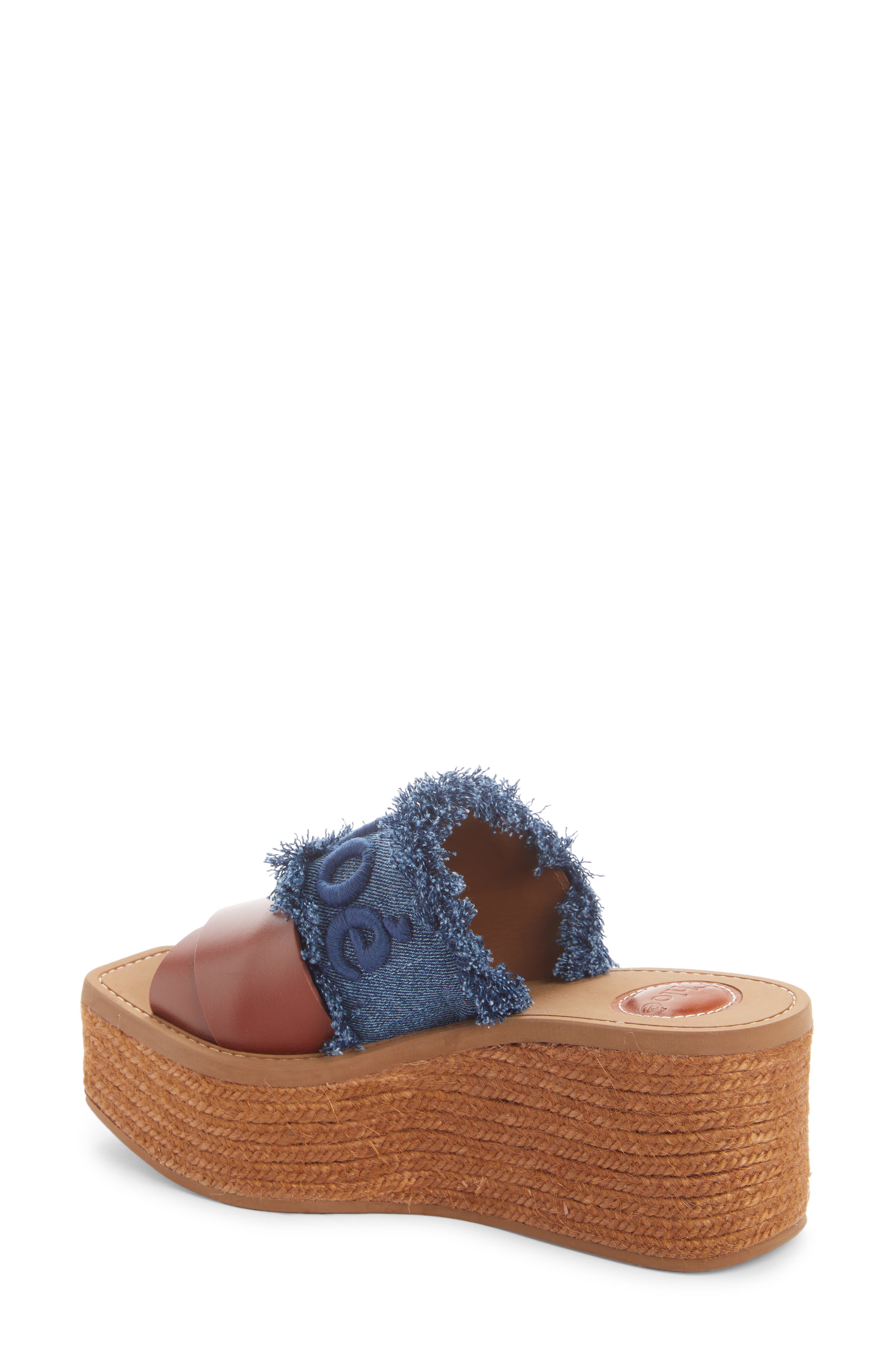 Chloé Woody Logo Espadrille Platform Wedge Sandal (Women) | Nordstromrack