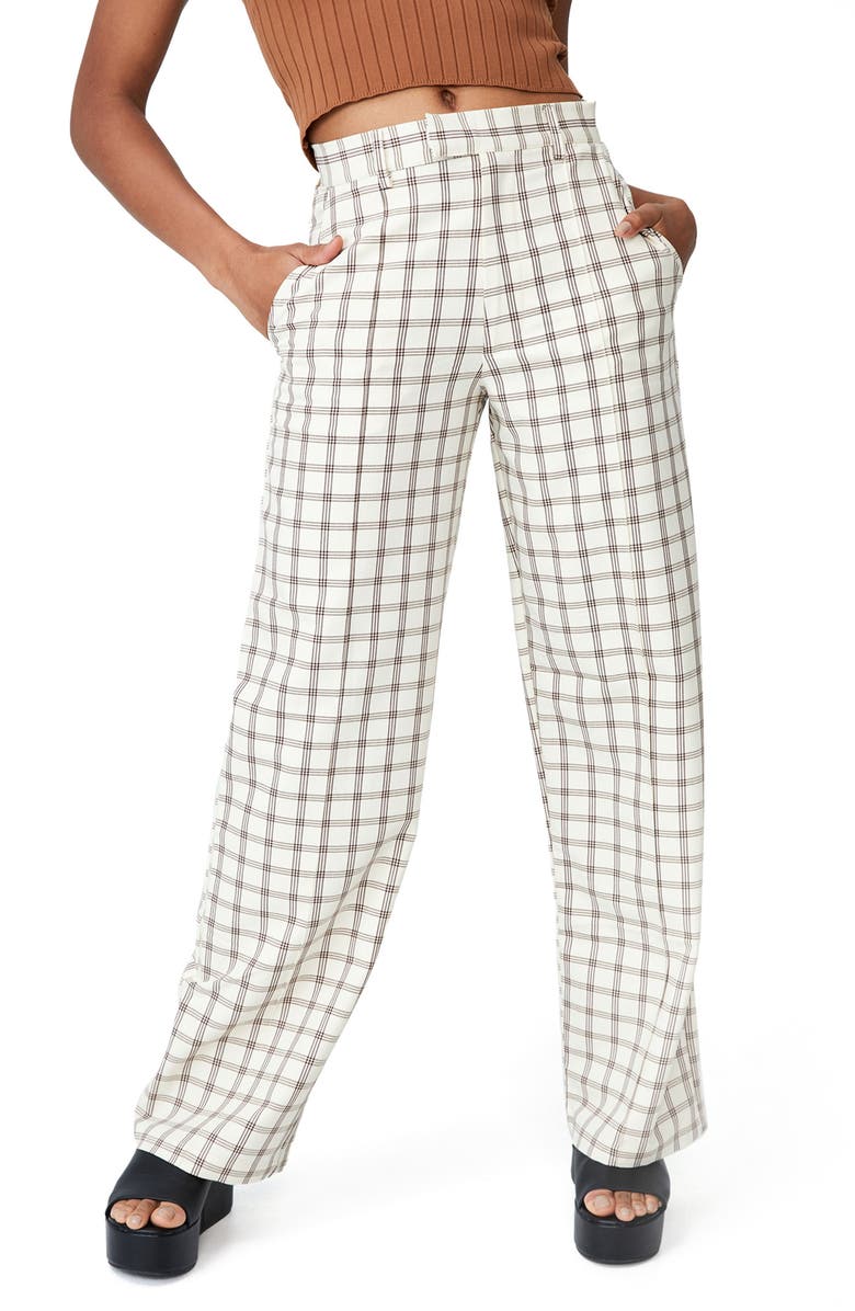 Cotton On Darcy Check Tailored Pants | Nordstromrack