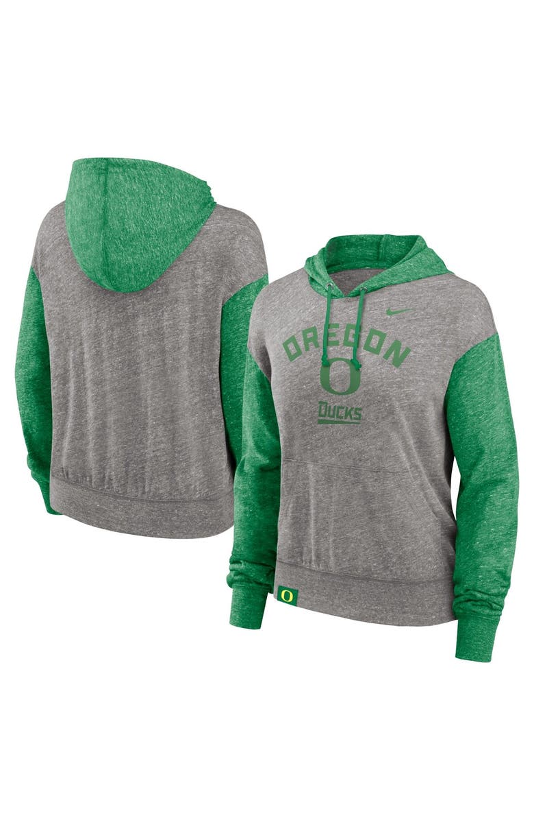 Nike Women's Nike Heather Gray/Green Oregon Ducks Blitz Color Block ...
