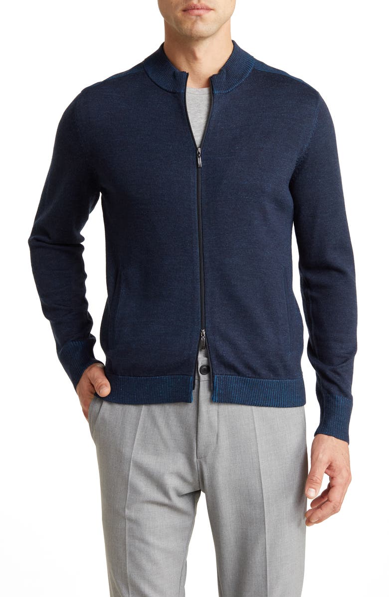Robert Barakett Ansler Merino Wool Zip Cardigan | Nordstromrack
