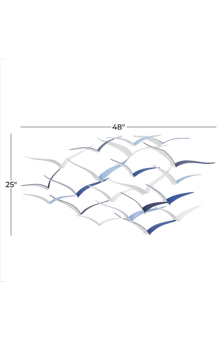 WILLOW ROW Blue Metal Flying Flock of Birds Wall Decor | Nordstromrack