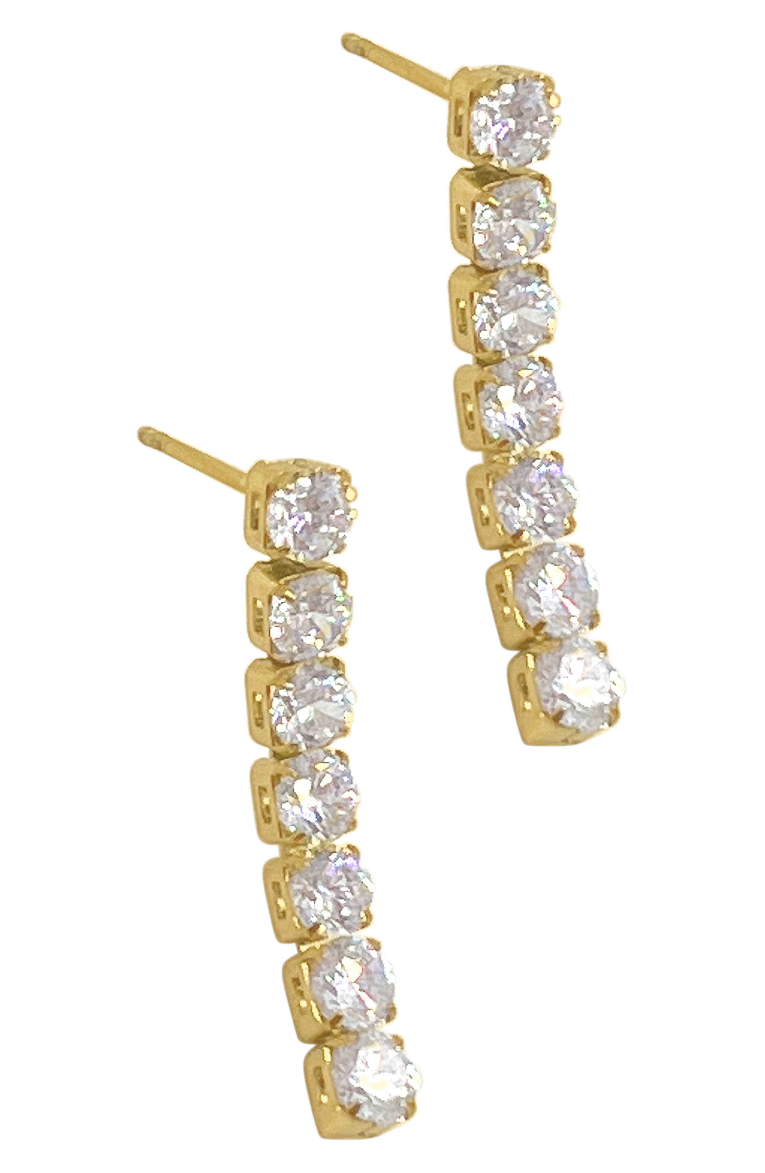 Adornia 14K Yellow Gold Vermeil Water Resistant Crystal Tennis Linear ...