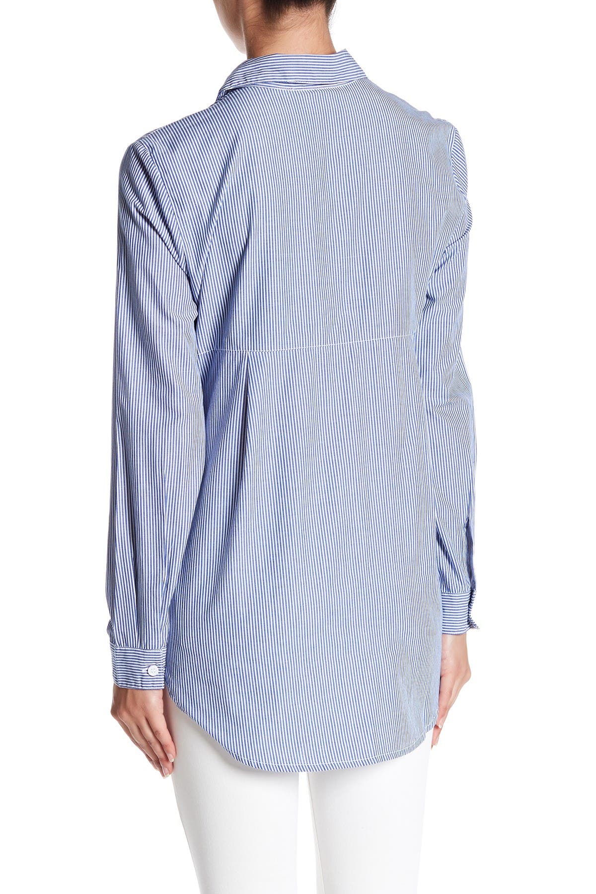 beachlunchlounge Helena Tie Front Long Sleeve Tunic | Nordstromrack