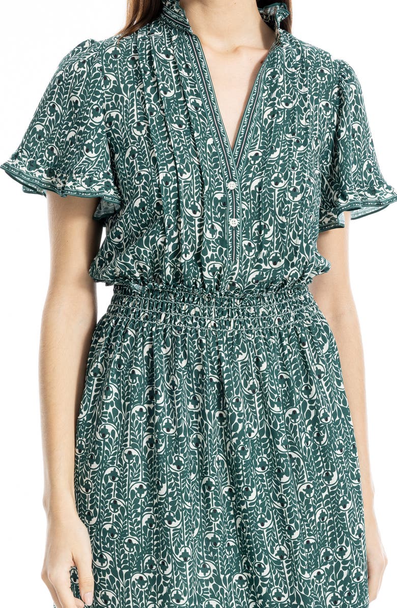 MAX STUDIO Smocked Flutter Sleeve Maxi Dress | Nordstromrack