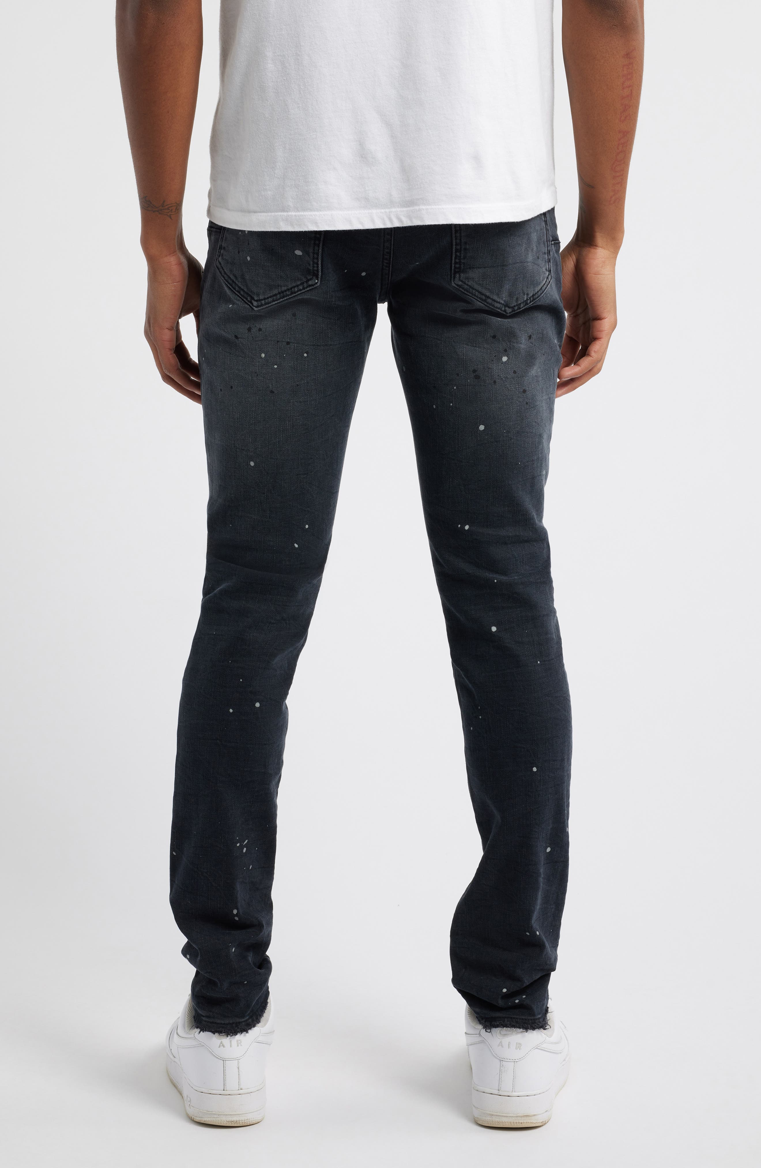 PURPLE BRAND Reflective Paint Rip & Repair Jeans | Nordstrom