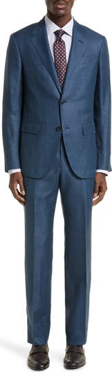 ZEGNA Crossover Milano Easy Glen Plaid Wool & Linen Blend Suit | Nordstrom