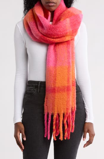 Steve Madden Color Burst Plaid Lofty Scarf | Nordstromrack