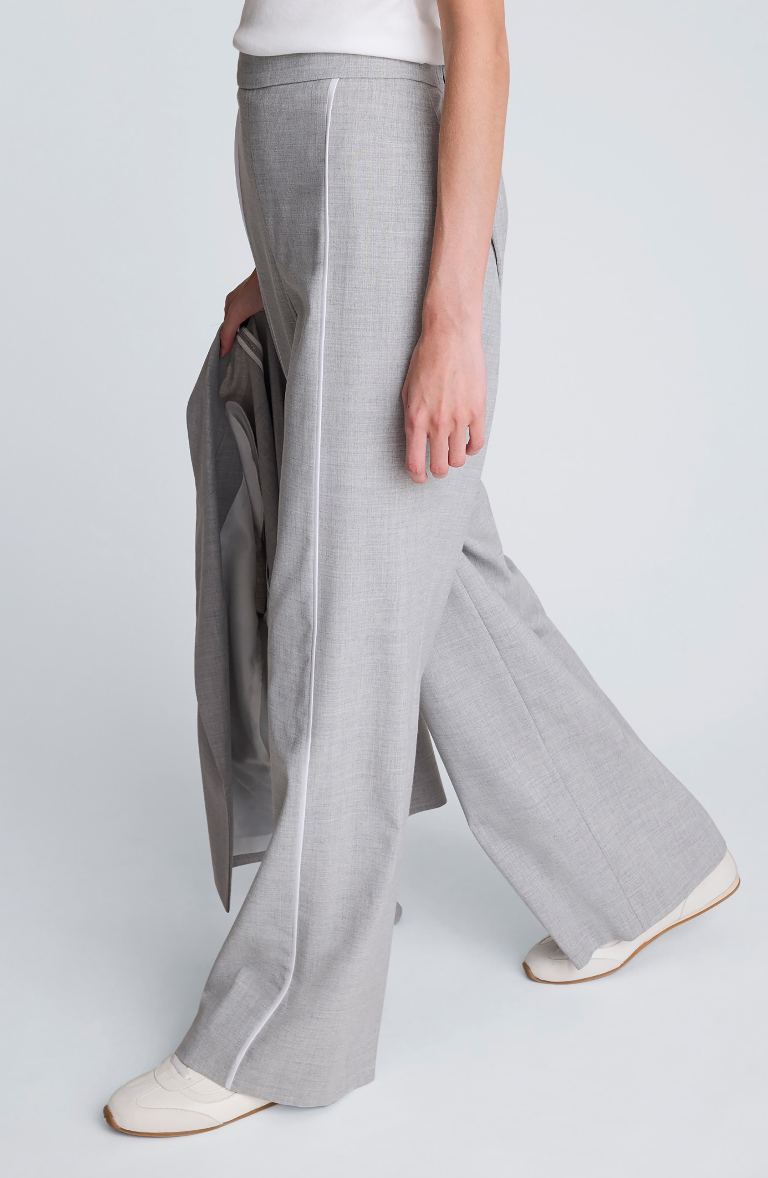 Kenneth Cole Piping Detail Wide Leg Pants | Nordstromrack