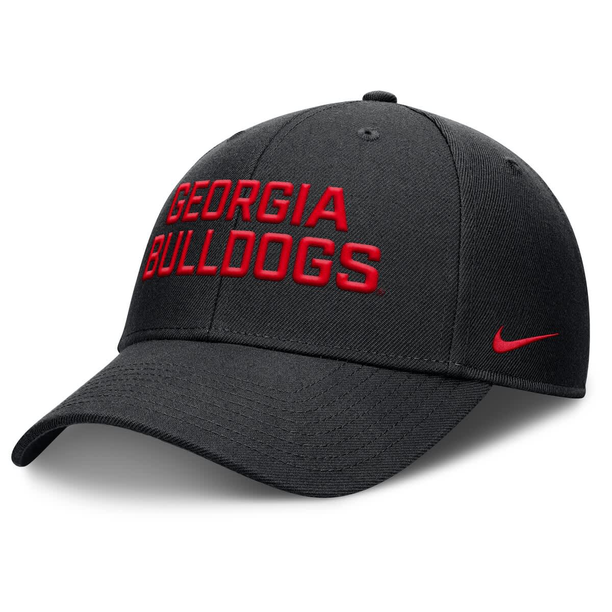 Nike Men's Nike Black Georgia Bulldogs Rise Practice Adjustable Hat ...