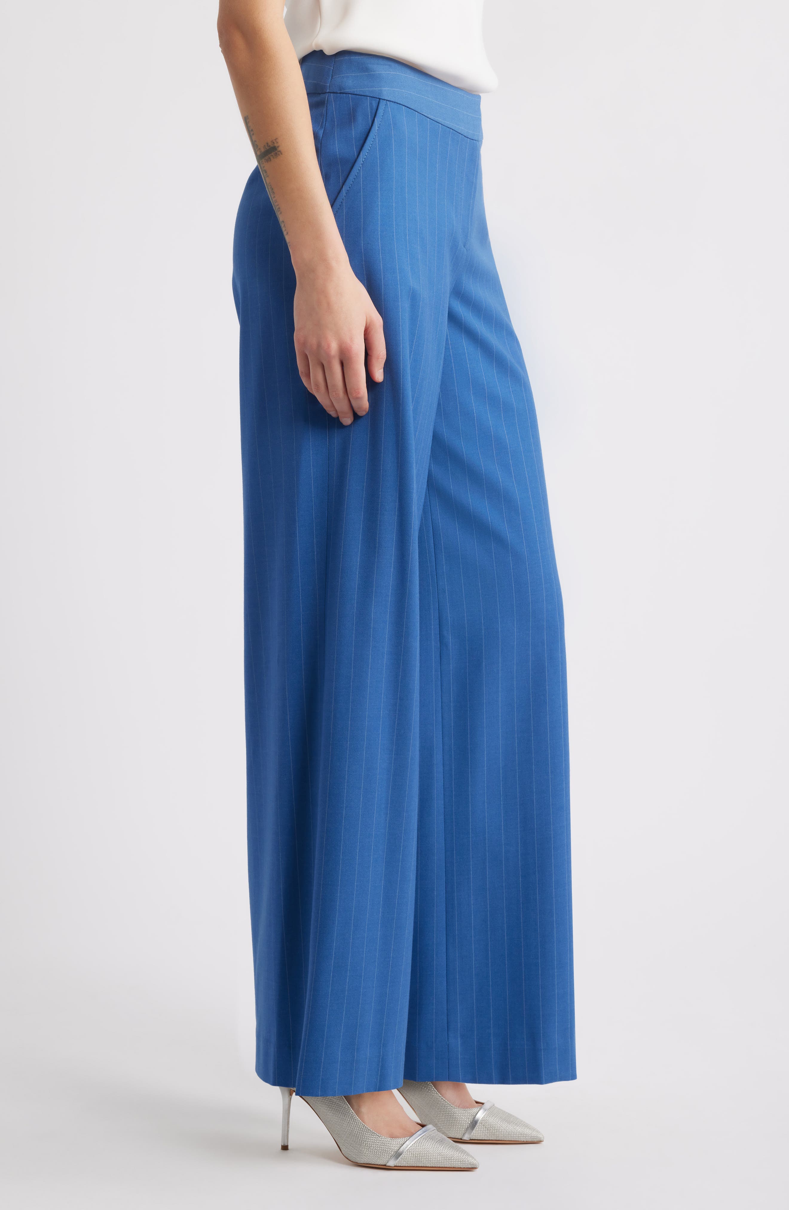 Tahari ASL Pinstripe Wide Leg Pants | Nordstrom