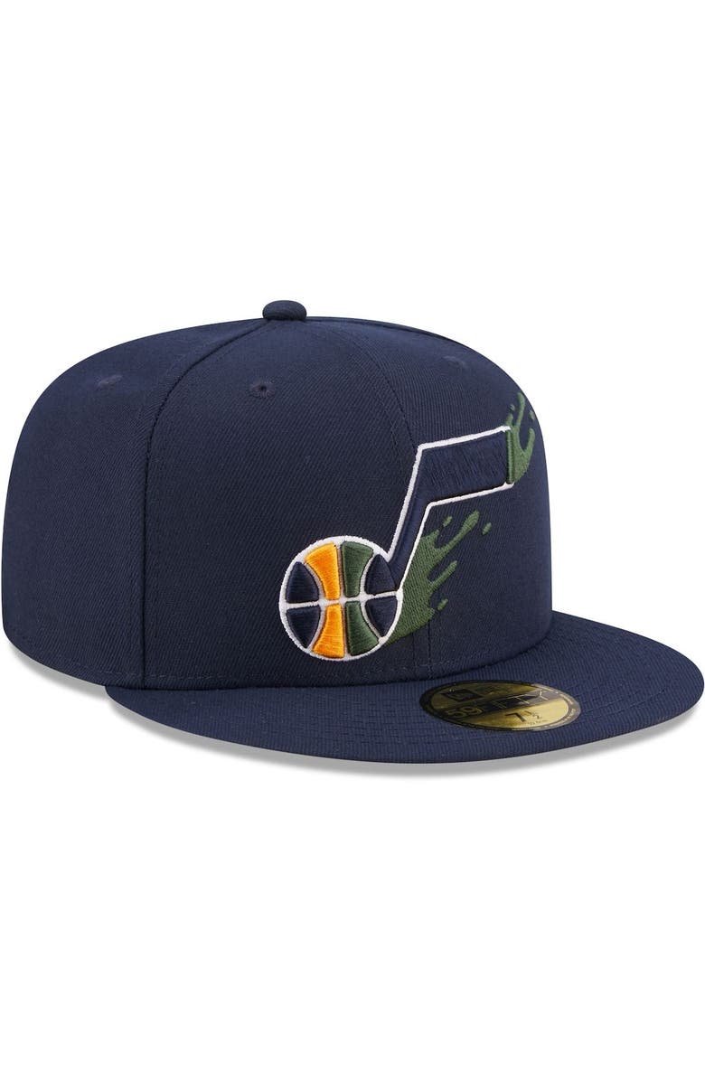New Era Men's New Era Navy Utah Jazz Splatter 59FIFTY Fitted Hat ...
