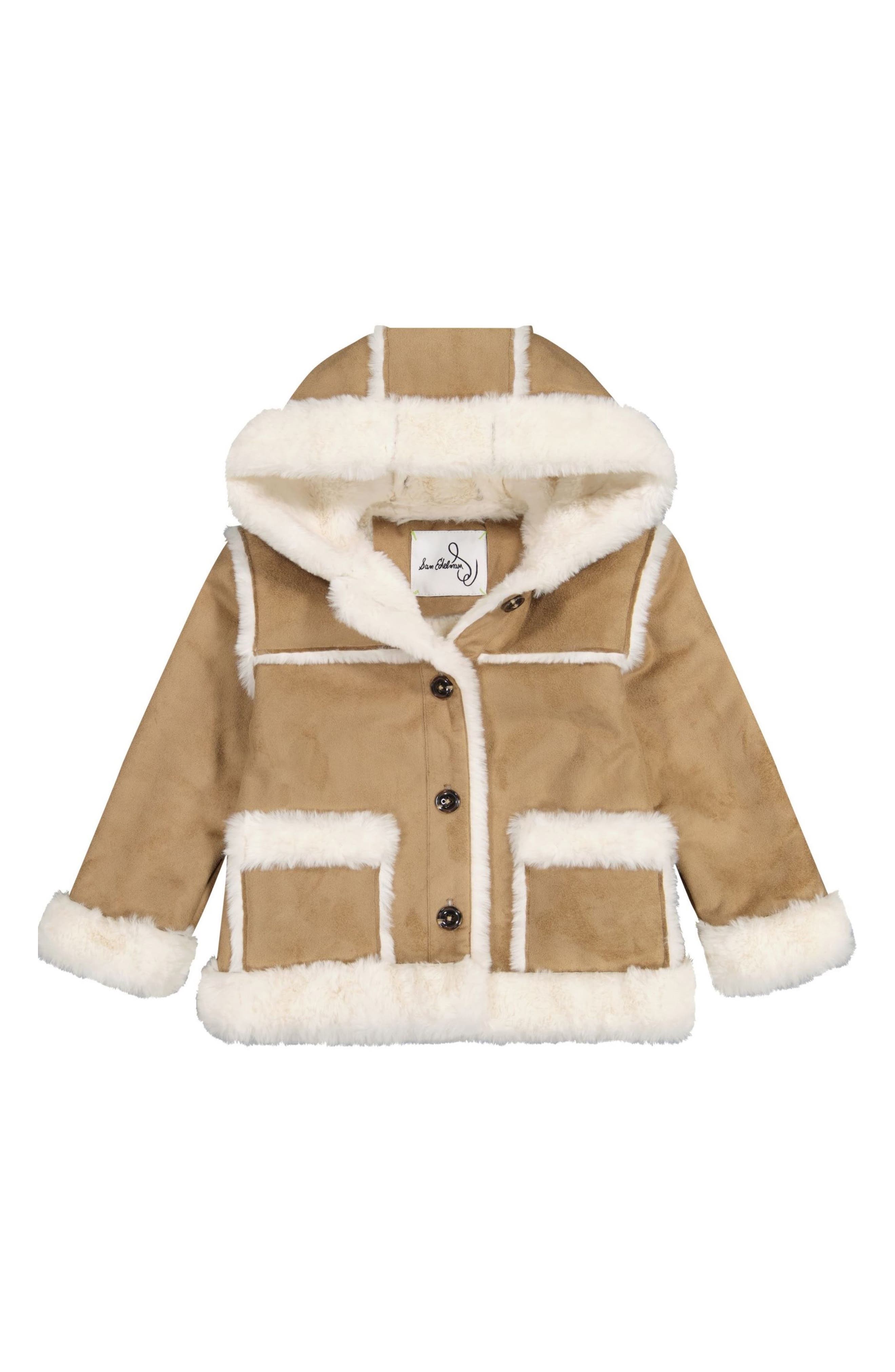Sam Edelman Kids' Faux Suede & Faux Shearling Coat | Nordstromrack