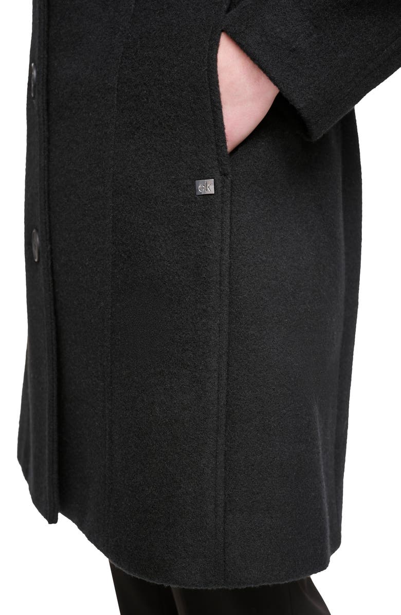Calvin Klein Stand Collar Felted Coat | Nordstromrack