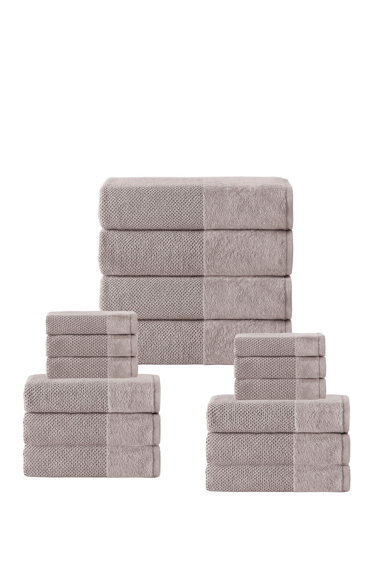 ENCHANTE HOME Incanto Turkish Cotton 16-Piece Towel Set - Sand ...