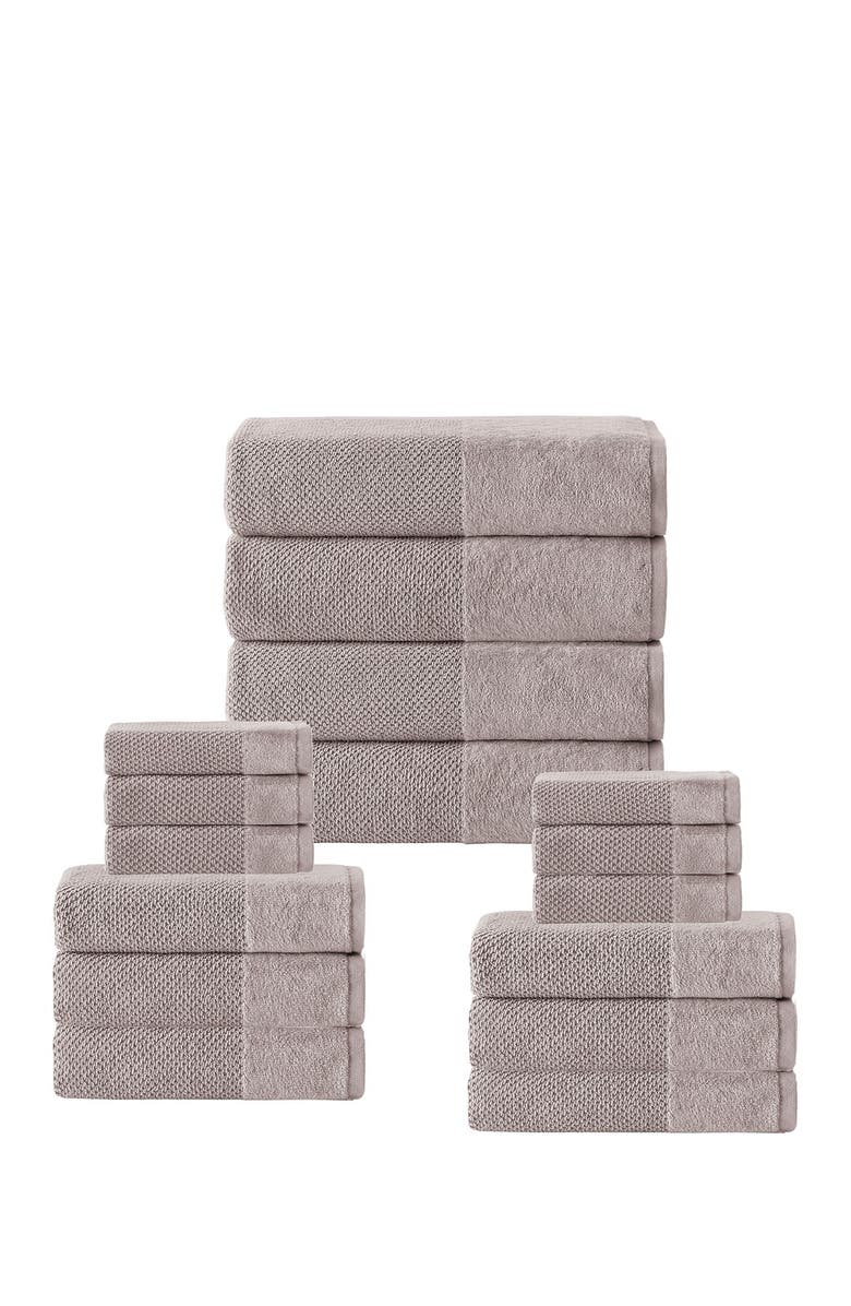 ENCHANTE HOME Incanto Turkish Cotton 16-Piece Towel Set - Sand ...