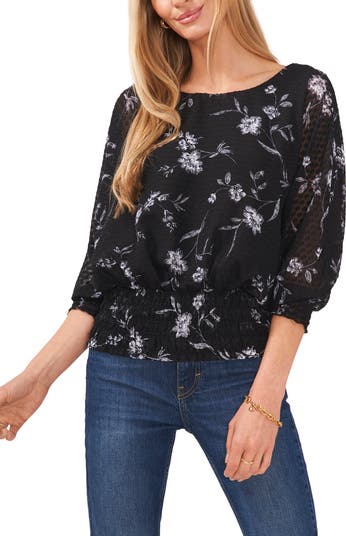 Vince Camuto Floral Jacquard Blouse | Nordstromrack