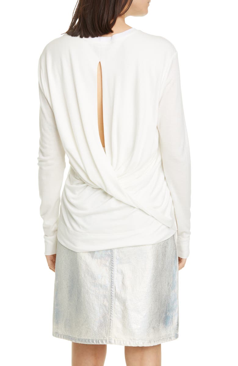 Helmut Lang Open Drape Back Jersey Top | Nordstromrack