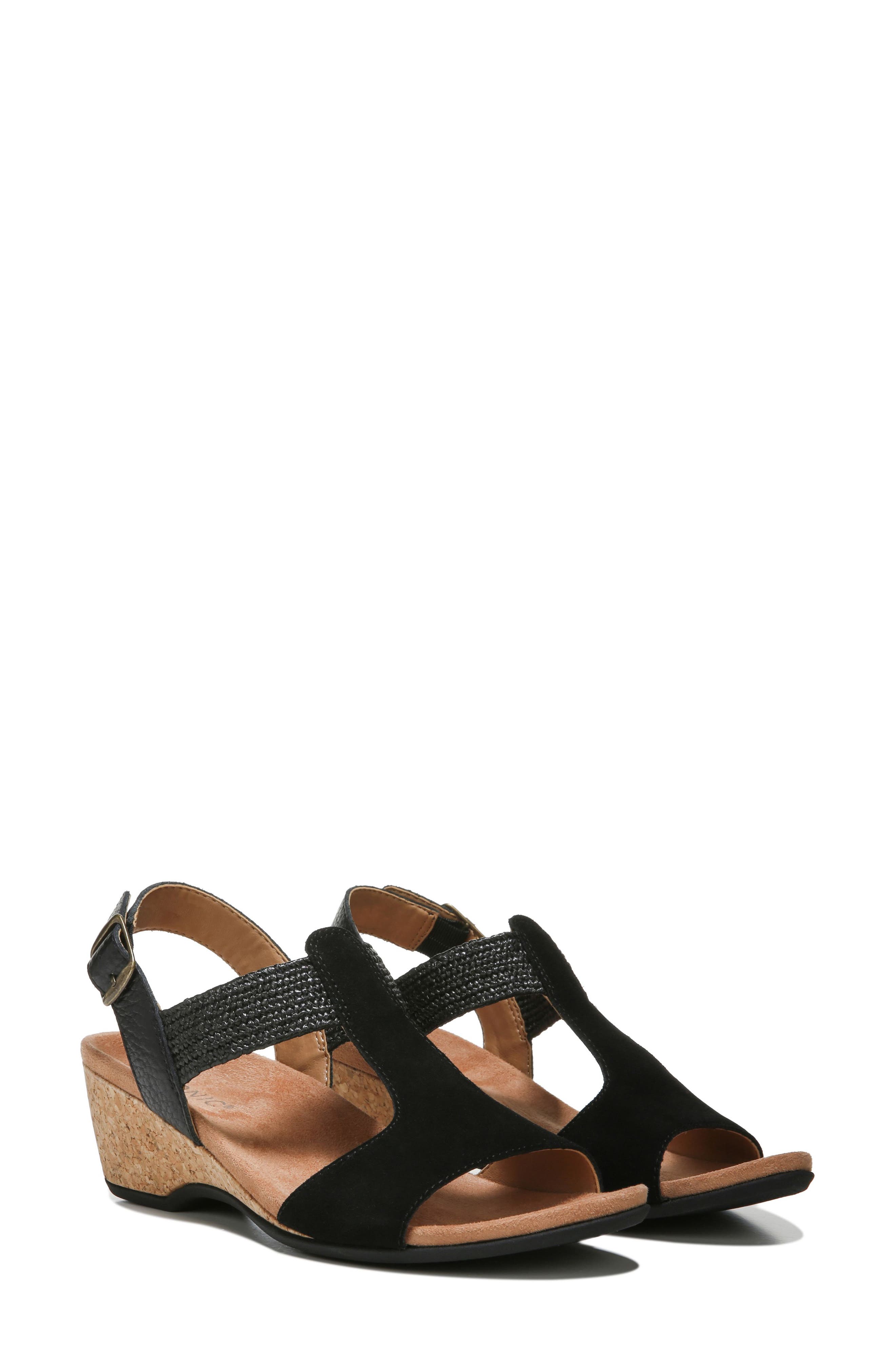 Vionic Kaytie T-Strap Wedge Sandal (Women) | Nordstrom