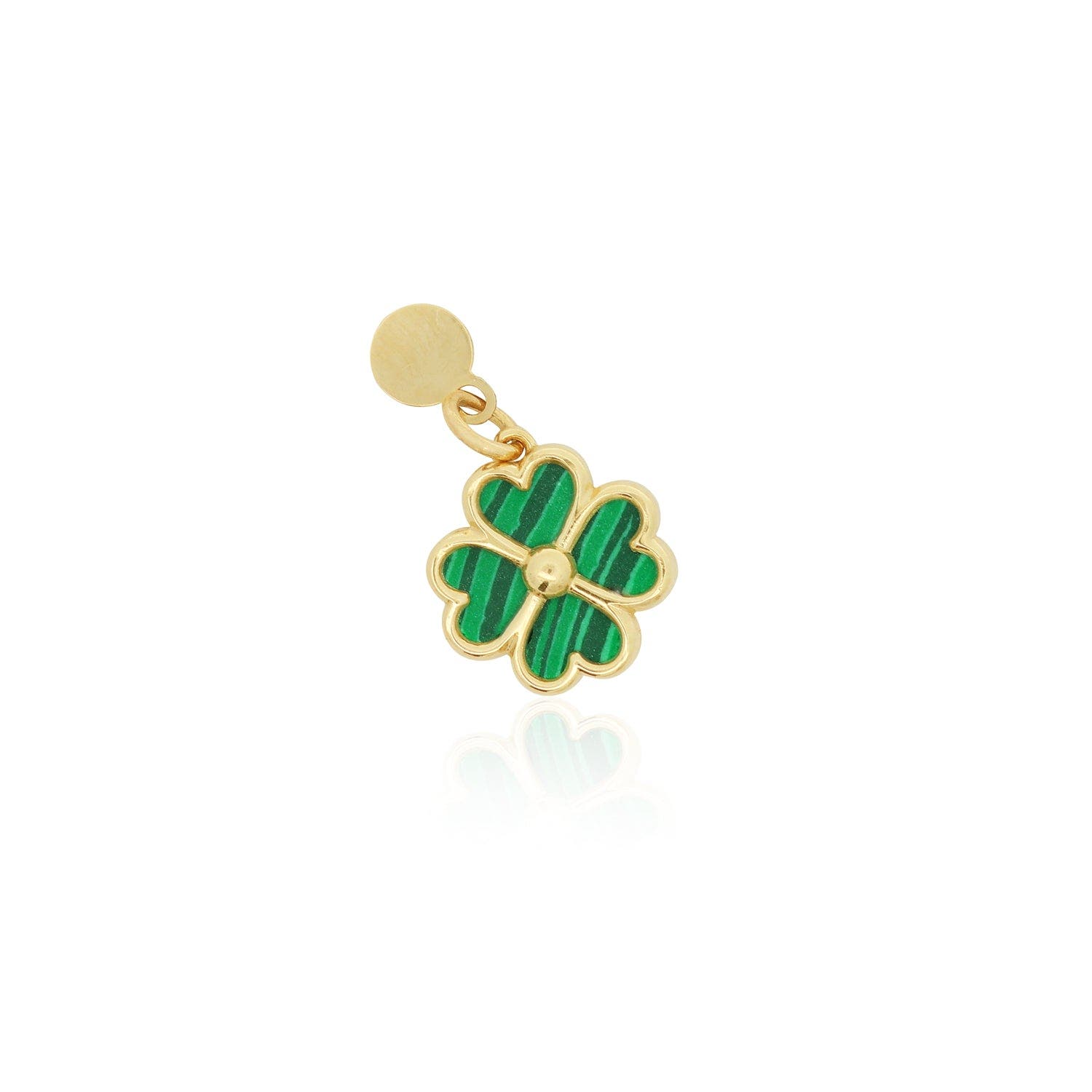 The Lovery Fine Jewelry Malachite Four Leaf Clover Charm | Nordstrom