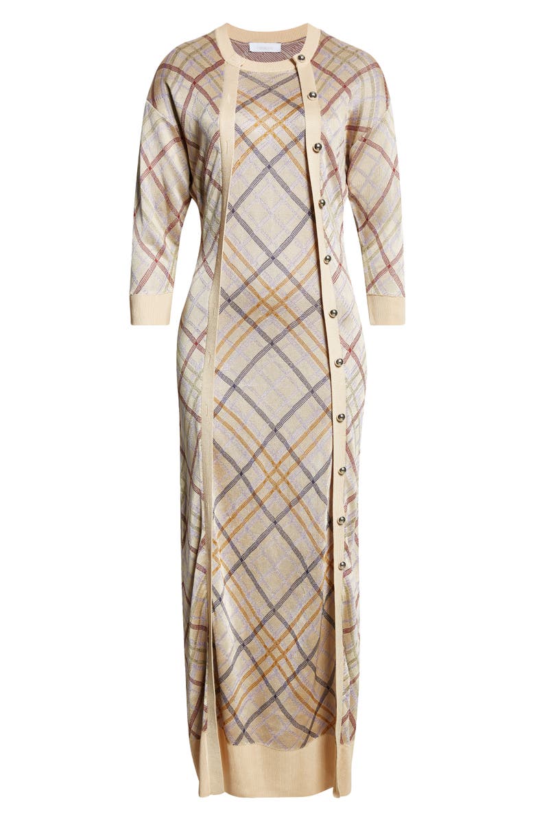 Rabanne Plaid Short Sleeve Sweater Dress | Nordstromrack