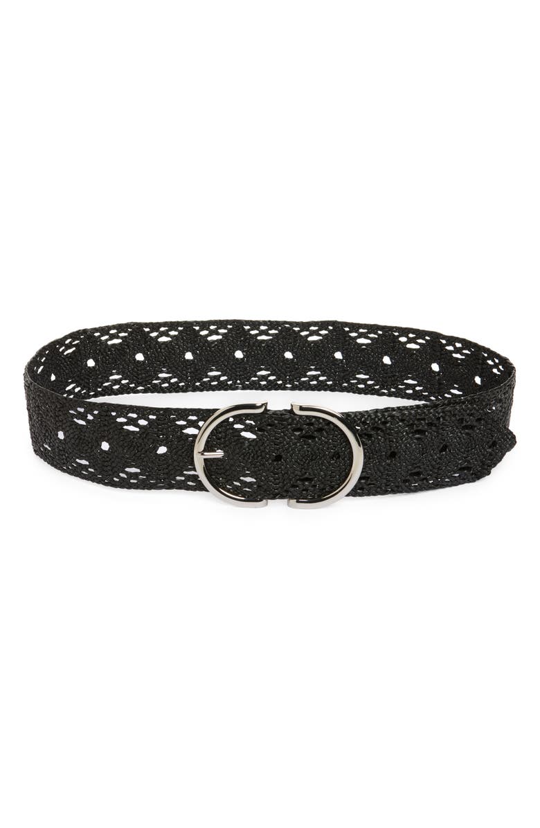 Steve Madden Double Buckle Raffia Belt | Nordstromrack