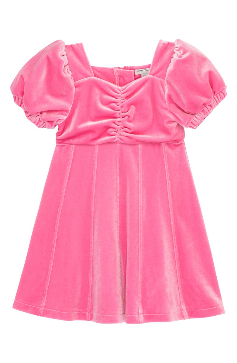 Habitual Kids Kids' Princess Seam Puff Sleeve Velour Party Dress ...