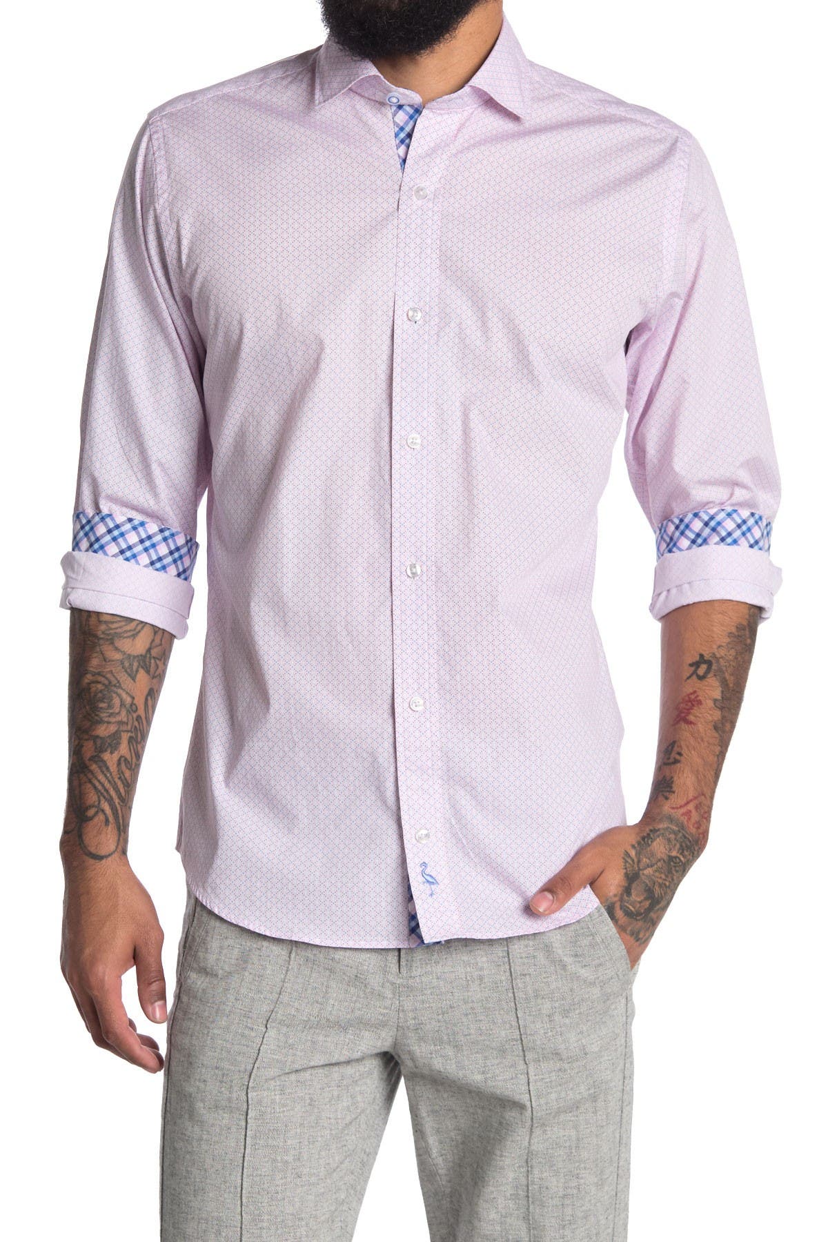 TailorByrd Tonal Print Long Sleeve Shirt | Nordstromrack