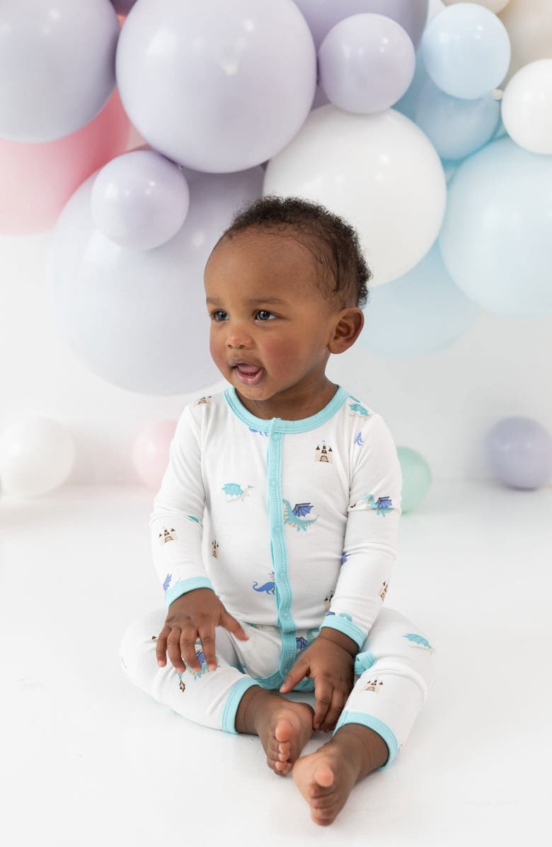 Kyte BABY Dragon Print Snap Up Romper | Nordstromrack