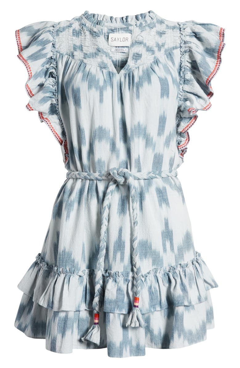 Saylor Adia Abstract Print Cotton Minidress | Nordstromrack