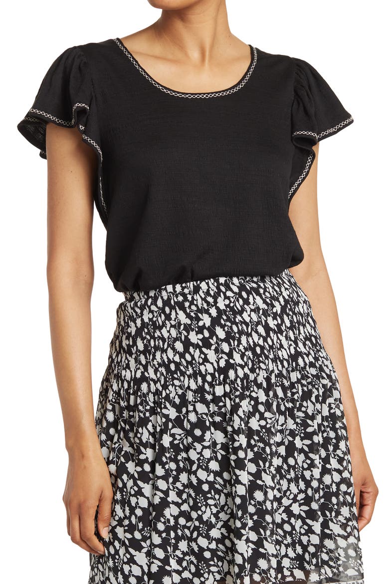 Flutter Sleeve Jersey Top (Women) | Nordstromrack