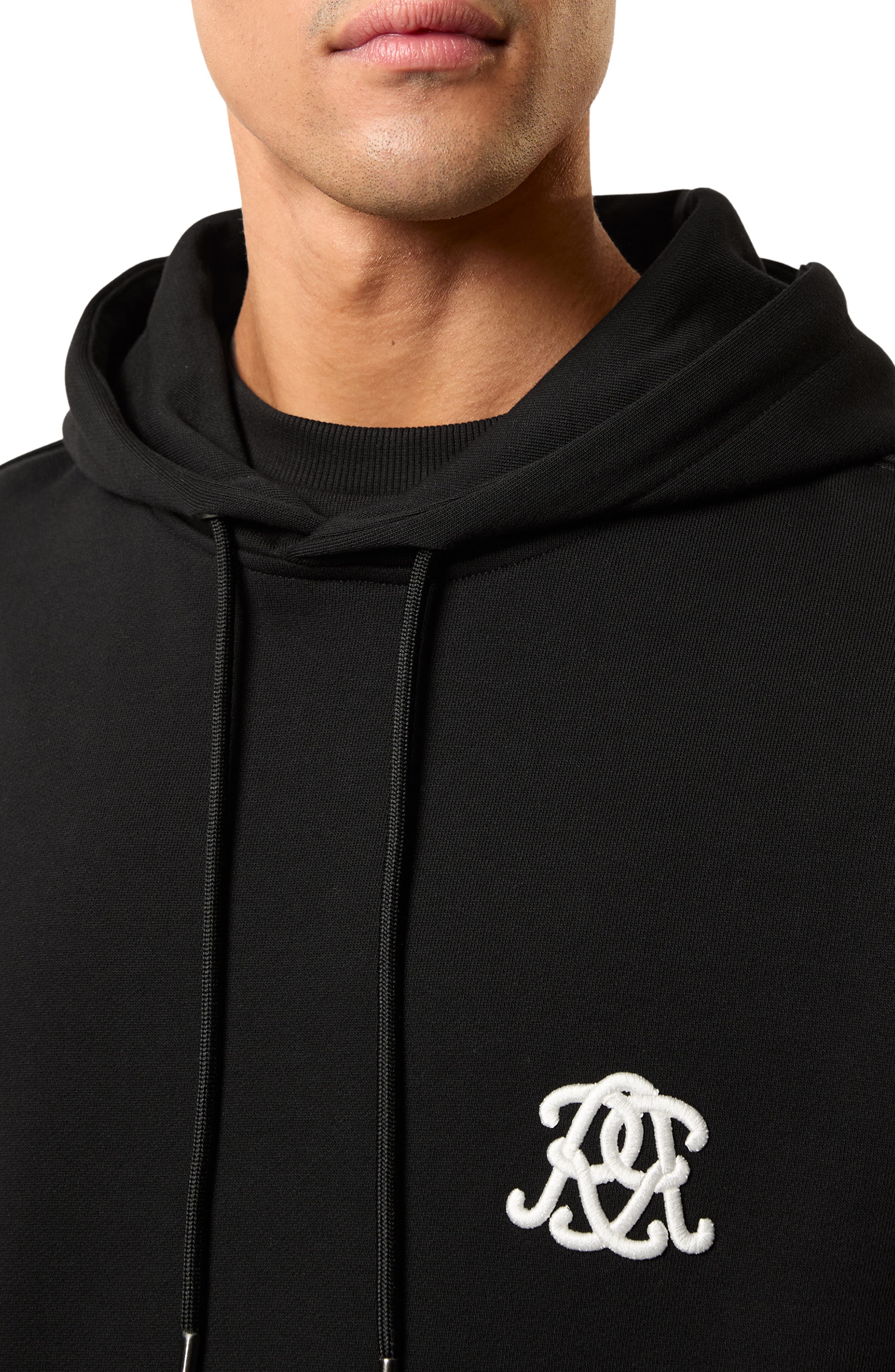 Reiss Conlin Embroidered Hoodie | Nordstrom