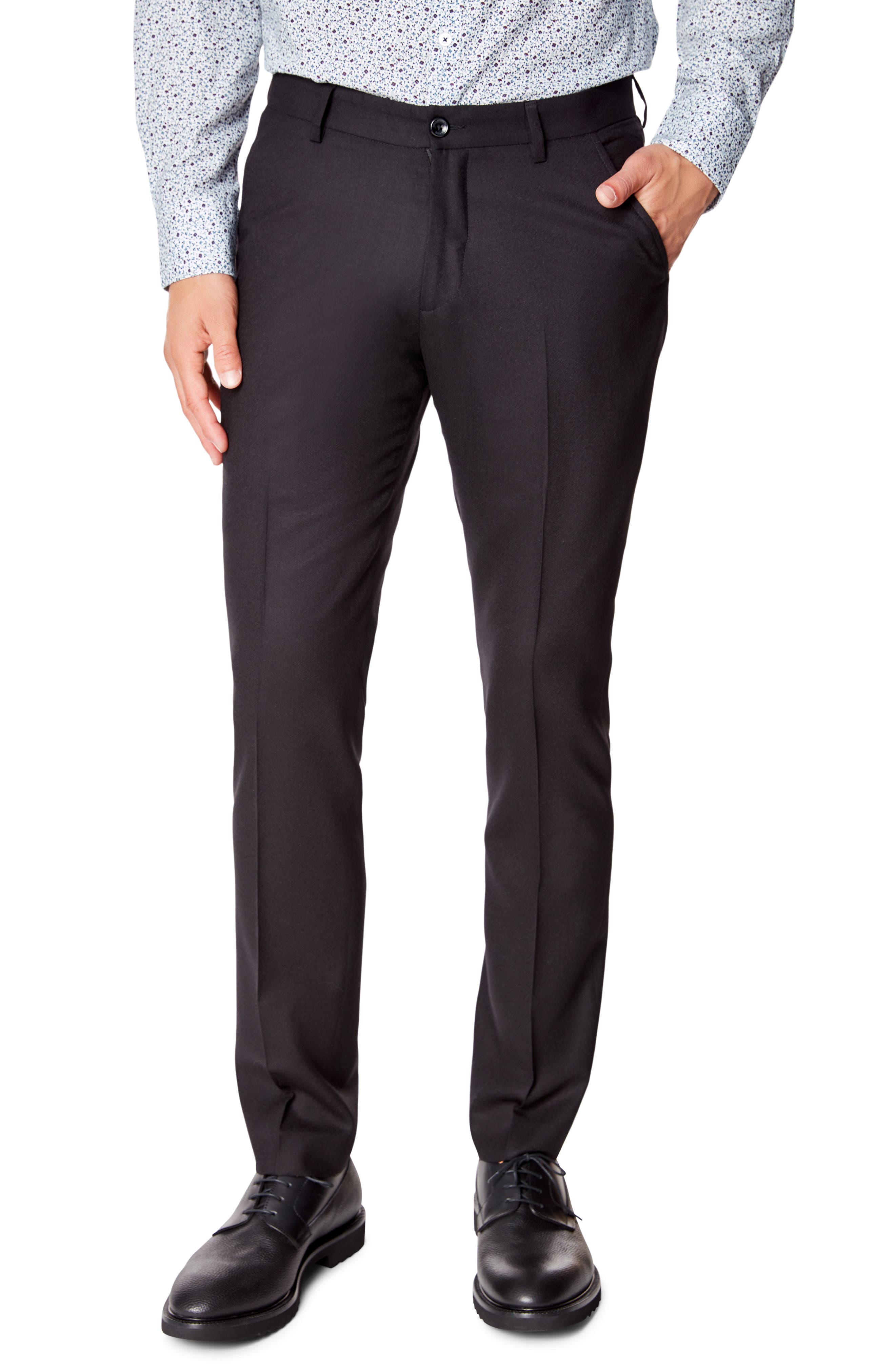 Good Man Brand Flat Front Solid Wool Dress Pants (Men) | Nordstromrack