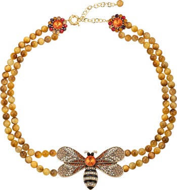 EYE CANDY LOS ANGELES Honey Bee Natural Stone Necklace | Nordstromrack
